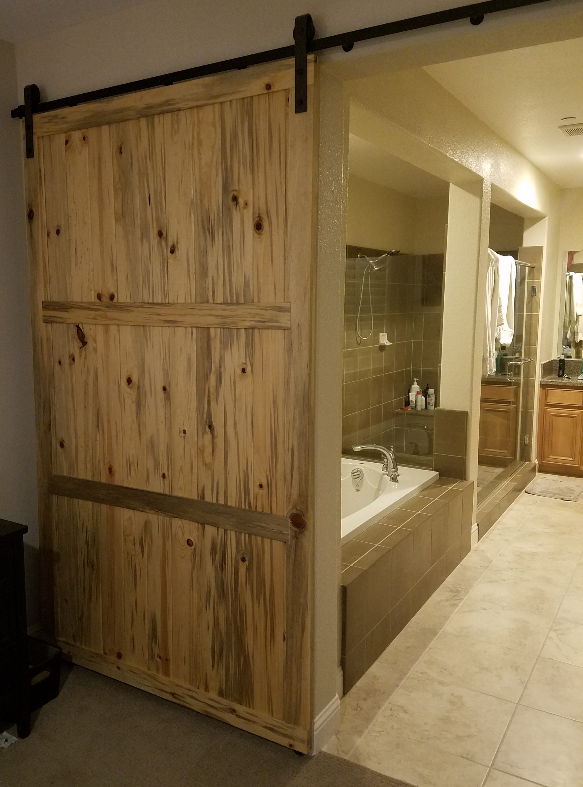 Large Custom Barn Door done cheap. - E-Zees Crossovers
